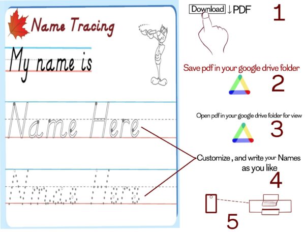 Awesome 1x Name Tracing Editable Worksheets For Kids