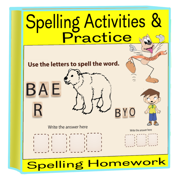 Awesome 10 X Spelling Word Scramble Worksheets For Kids
