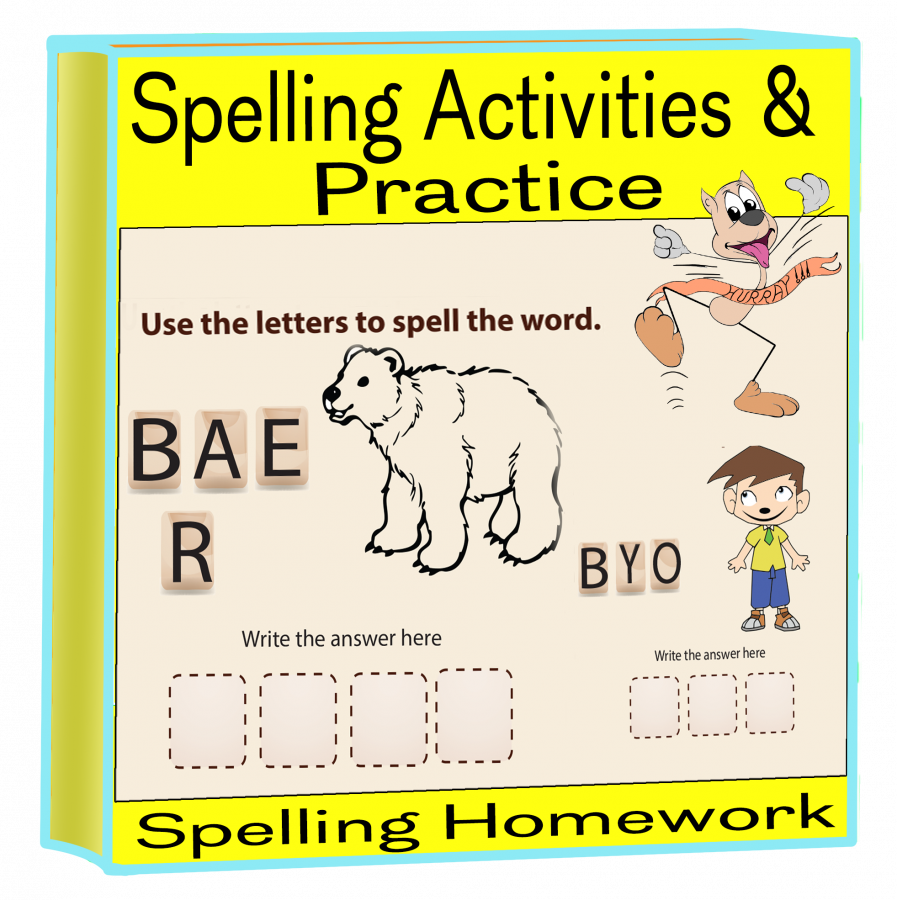 Awesome 10 X Spelling Word Scramble Worksheets For Kids